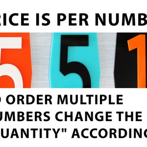 Individual Mid Century Modern House Number - MCM Rectangle Design - Etsy