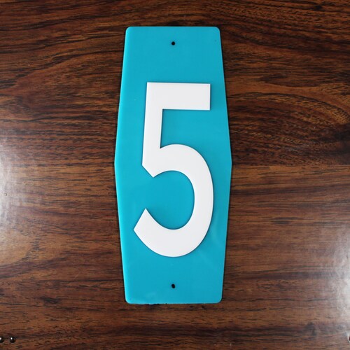 Mid Century Modern House Number Sign W/name - Etsy