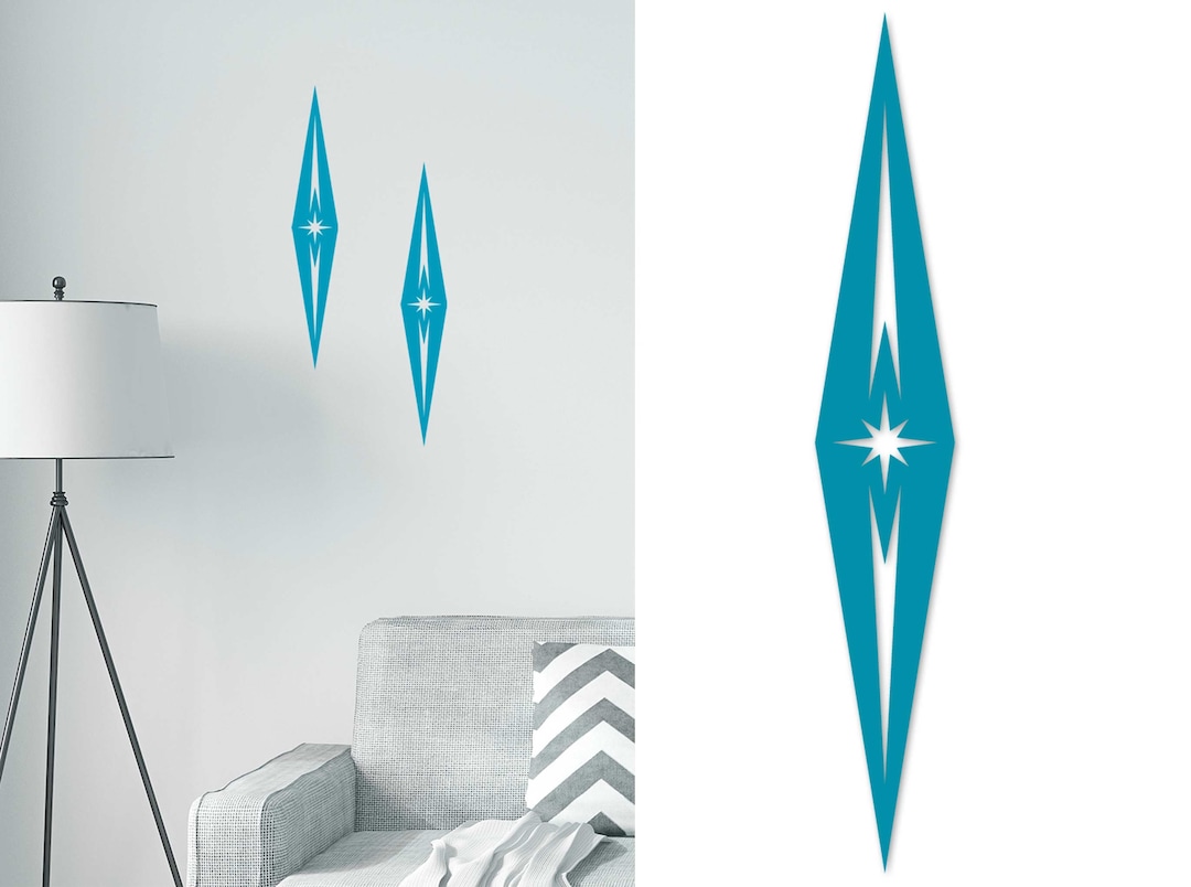 Diamond Shape Mid Century Modern Wall Decor - Etsy