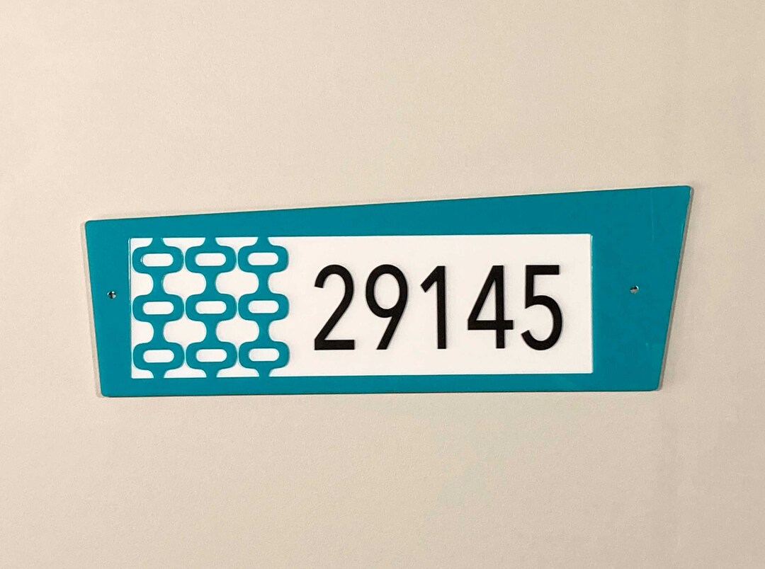 House Number Sign - Mid Century Modern - Address Sign - MCM Address ...