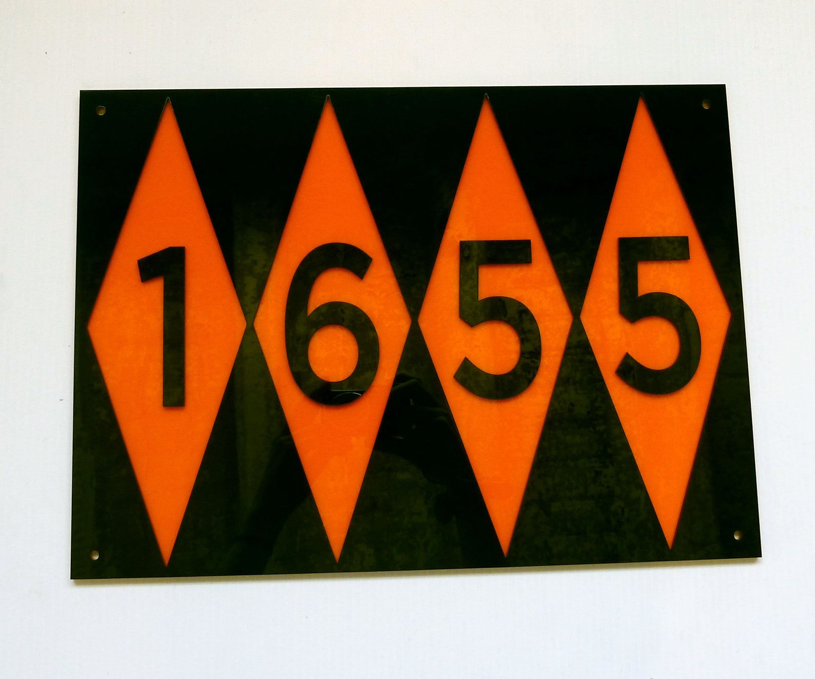Mid Century Modern House Number Sign, Custom Address Sign - Etsy