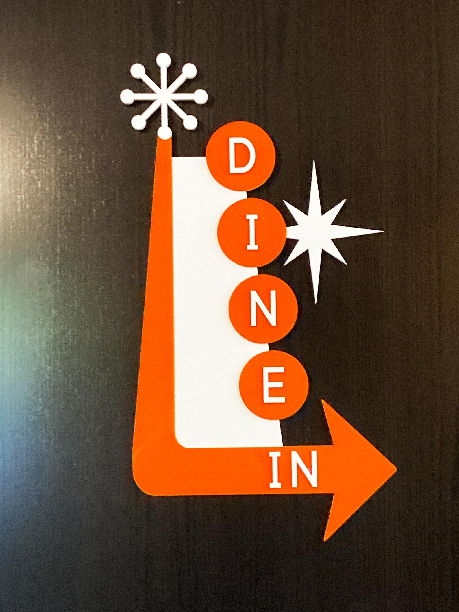 Mid Century Modern Style Kitchen Sign | Dine in | MCM Home Decor ...