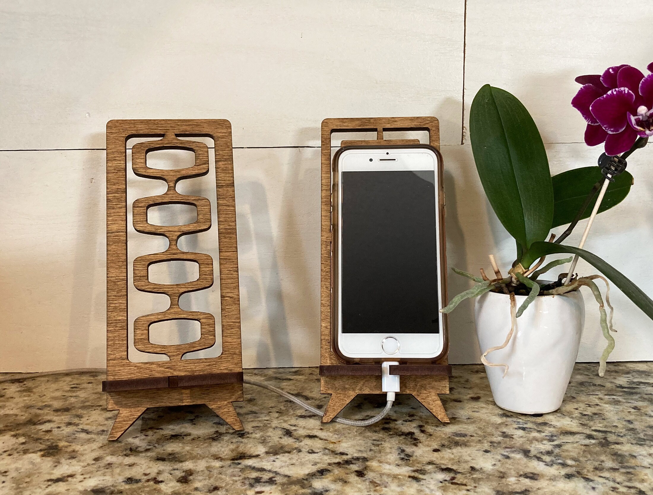 Phone Stand and Docking Station Mid Century Modern Style - Etsy