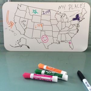 Dry Erase Board Map of United States - Etsy