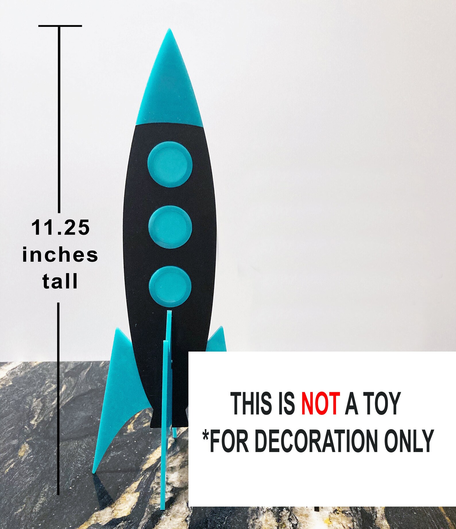 MCM Space Rocket With Atomic Black Cat 3 Piece Mid Century - Etsy