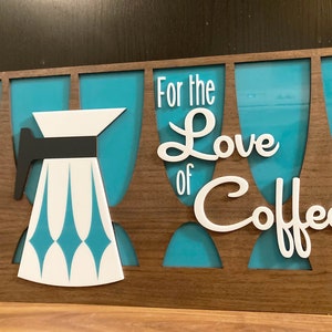 Coffee Sign - Mid Century Modern Style!! | Kitchen Decor | Coffee Bar ...