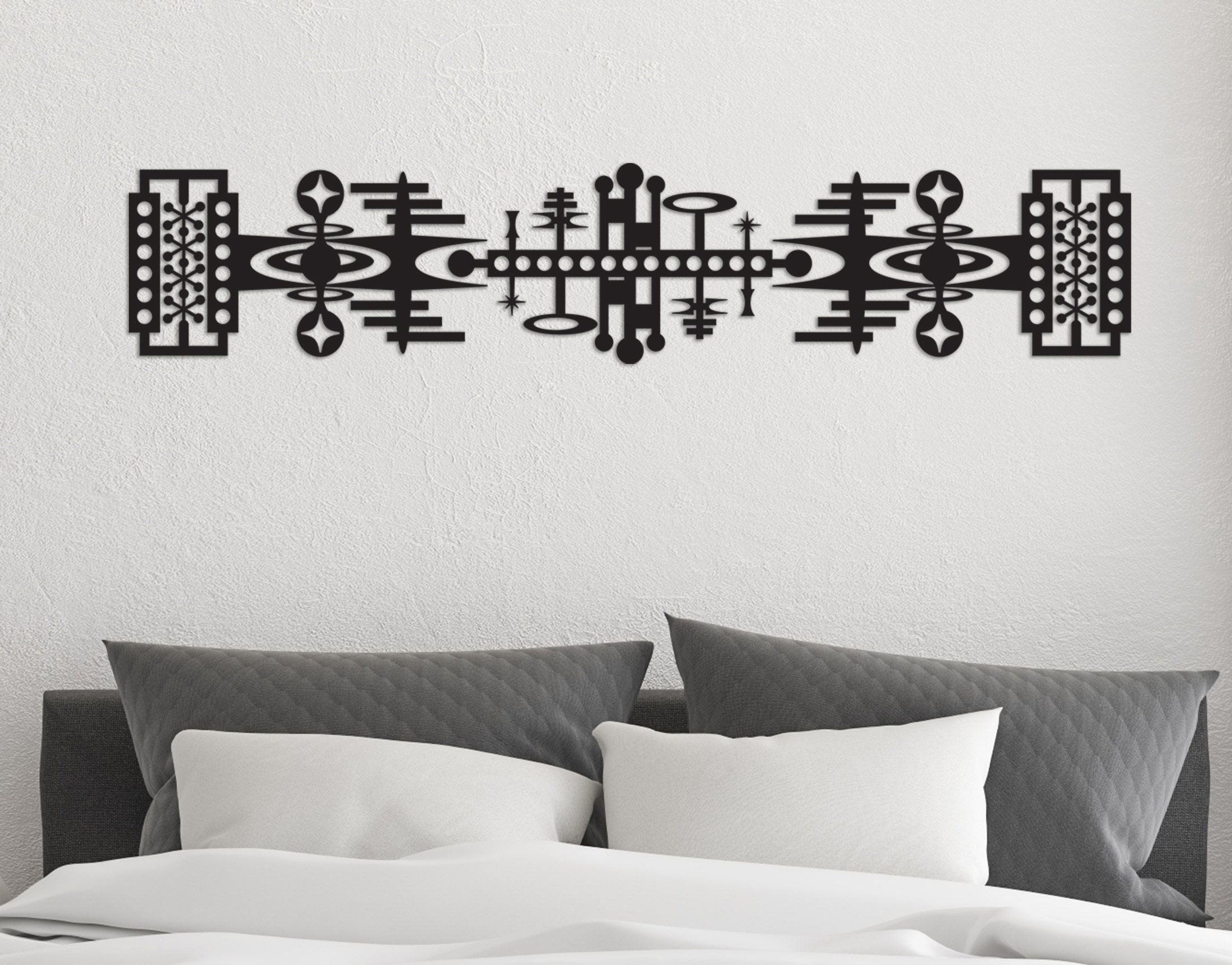 Atomic Flow Art Piece (3 Piece Set) | Mid Century Modern Wall Decor ...