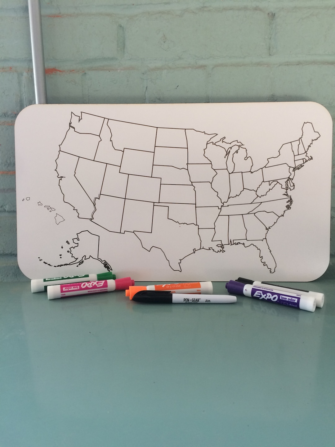 Dry Erase Board Map of United States - Etsy