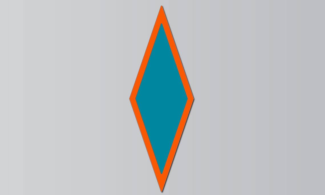 Diamond Shape Wall Accent Mid Century Modern Style Home - Etsy