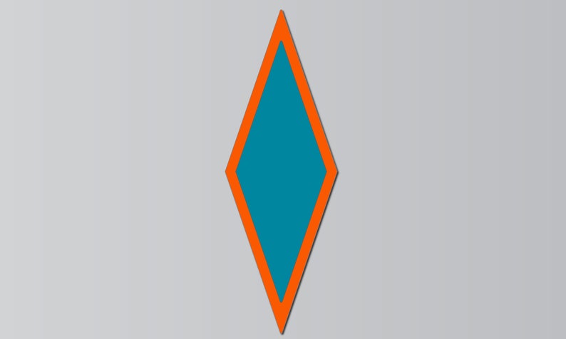 Diamond Shape Wall Accent Mid Century Modern Style Home - Etsy