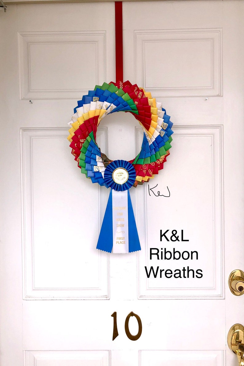 Custom Show Ribbon Wreath Swirl Pattern Large Petal - Etsy