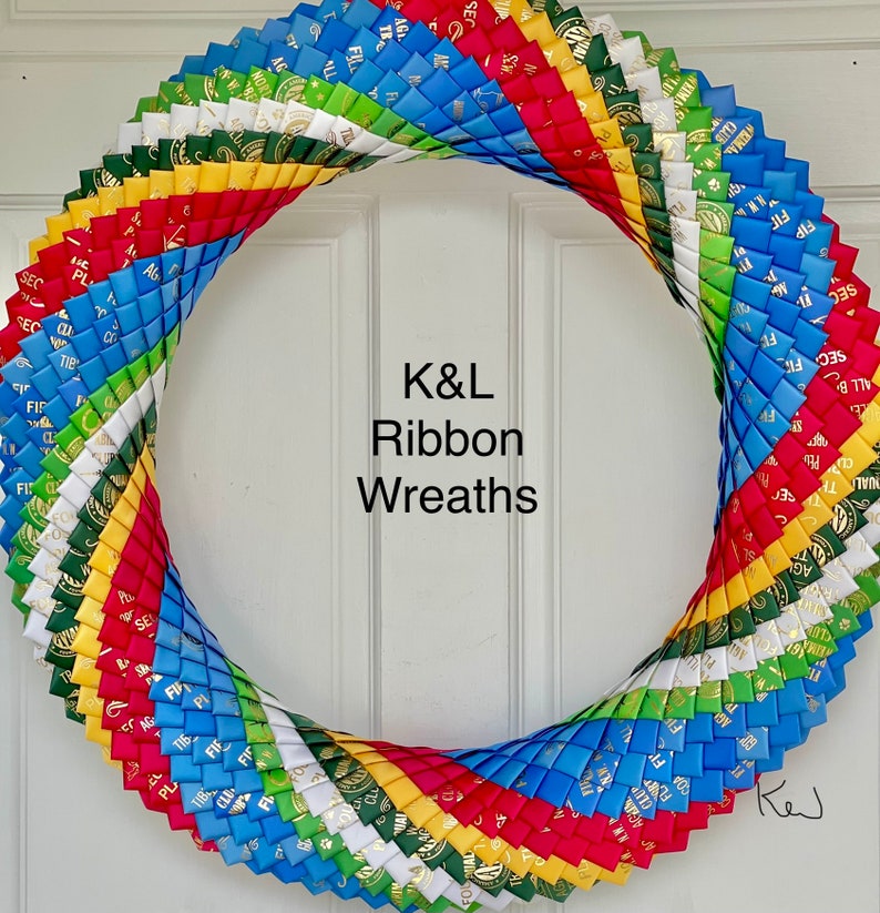 Custom Show Ribbon Wreath Swirl Pattern Large Petal - Etsy