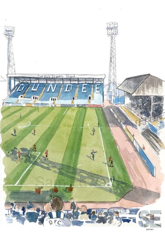 Dundee FC Kilmac Stadium Dens Park Painting Art | Etsy