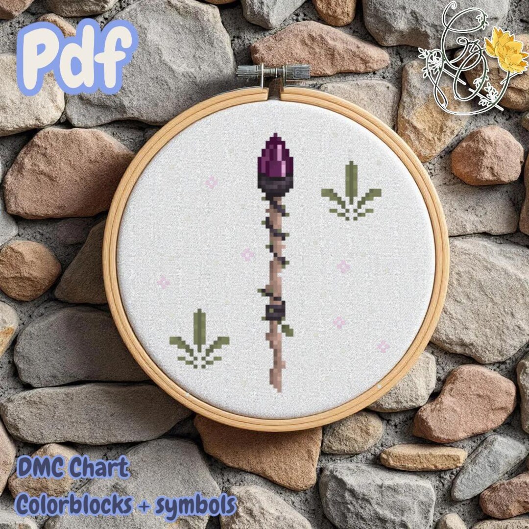 Bulb Wand - Fantasy Weapon - Cross Stitch Chart - Etsy