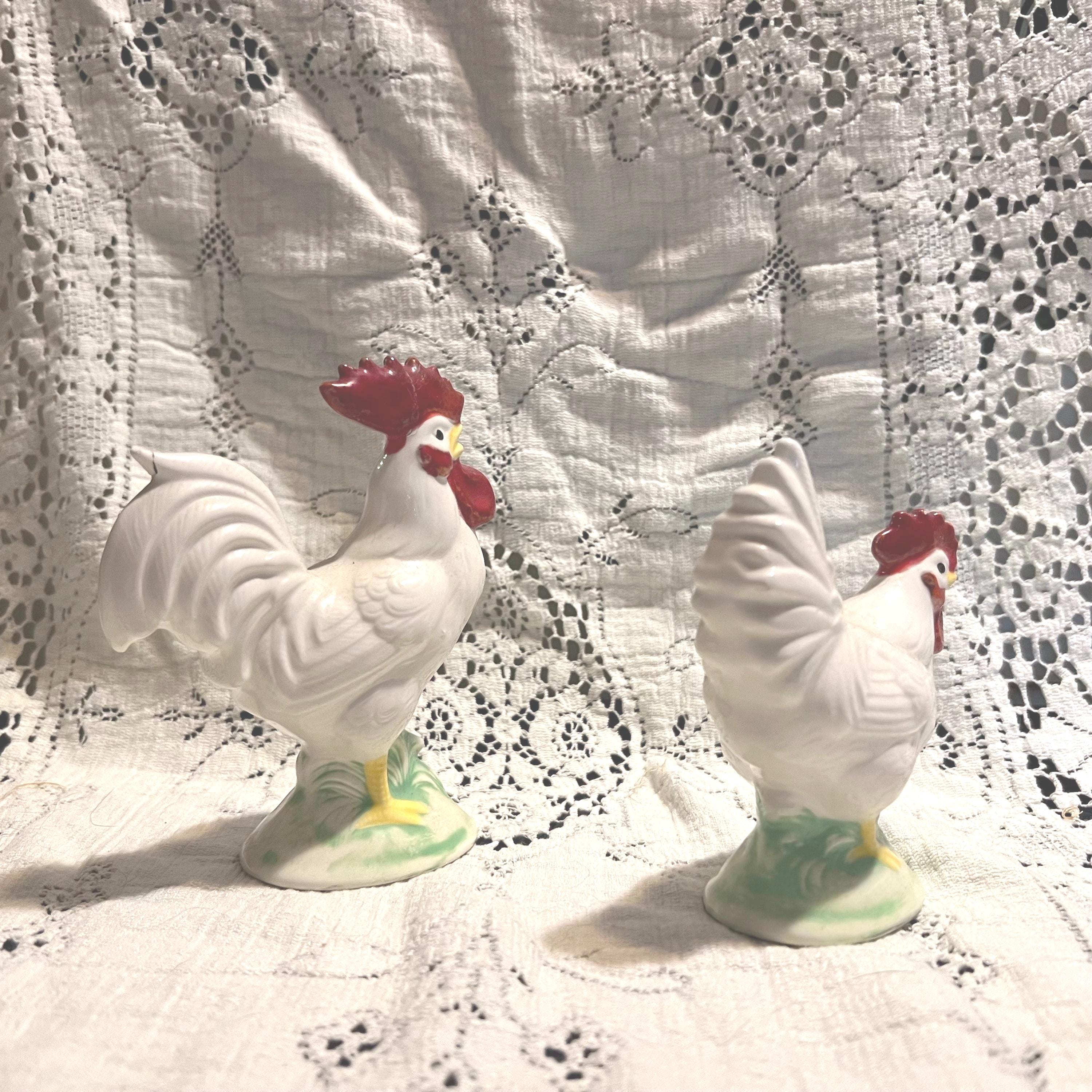 Adorable Farmhouse Decor Vintage Ceramic (possibly Porcelain?) Rooster ...