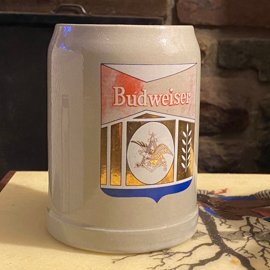 Vintage Retro 1960's Anheuser Busch Budweiser Label 0.5L Beer Stein ...