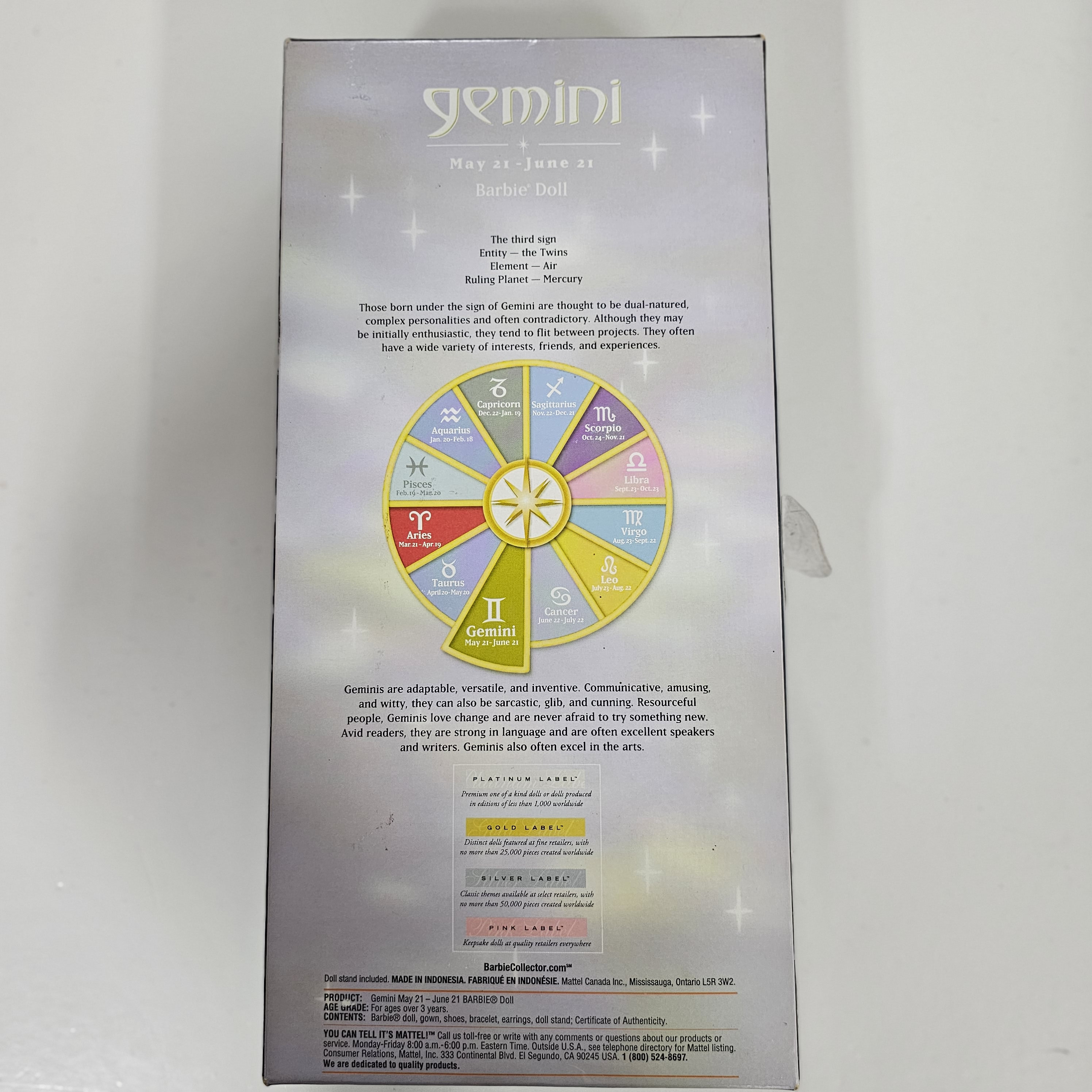 Zodiac Barbie Gemini Limited Edition Collection - Etsy