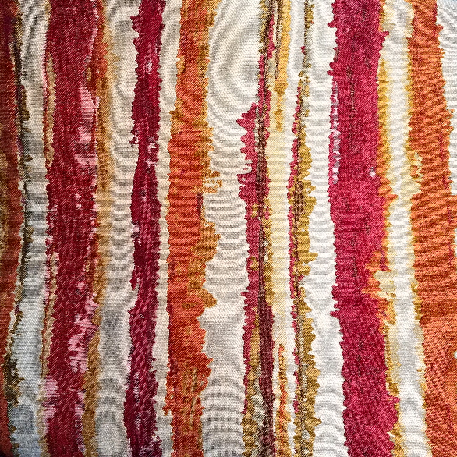 Bold Watercolor Stripe Fabric by the Yard in Pink,orange,gold, Blues ...