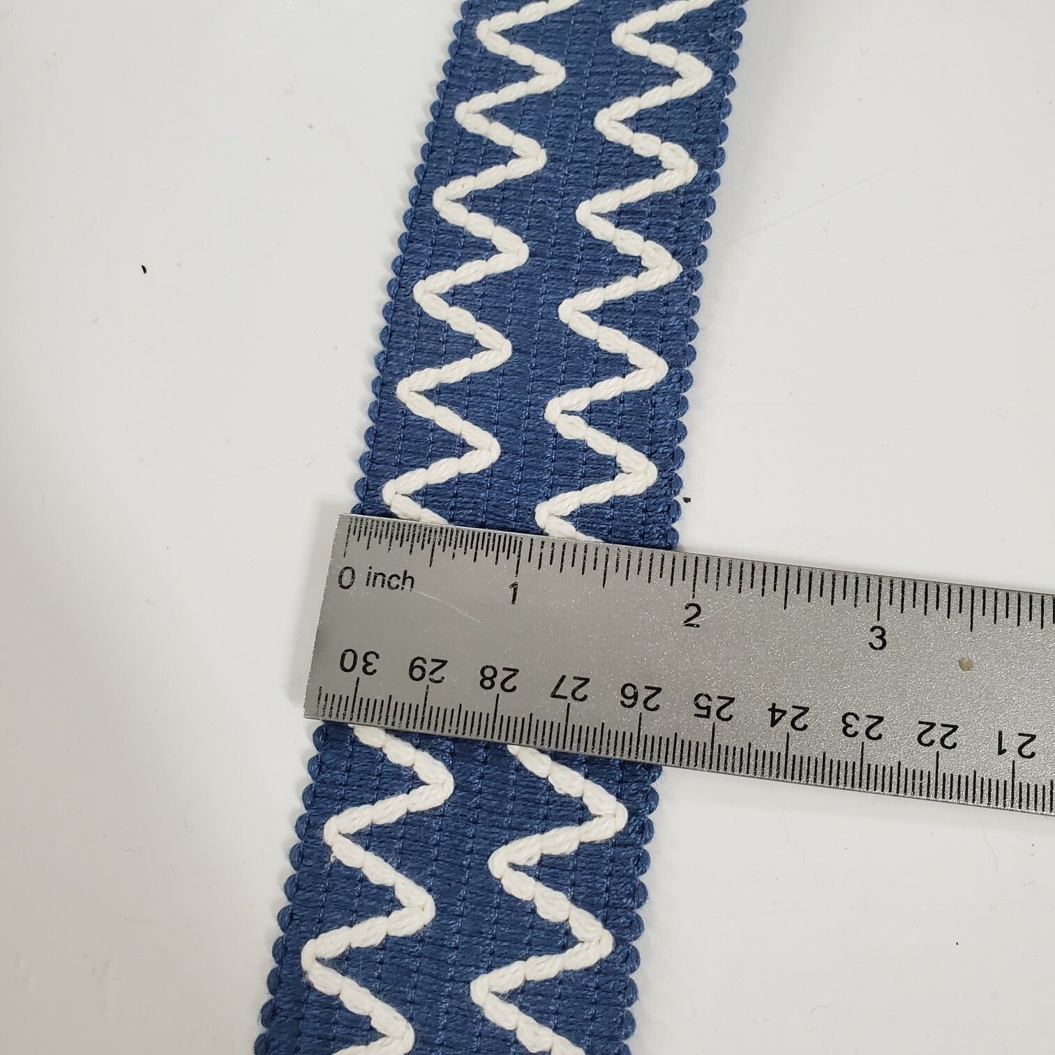 Navy & White Cotton Woven 2" Trim Tape, Perfect for Drapery, Bedding ...
