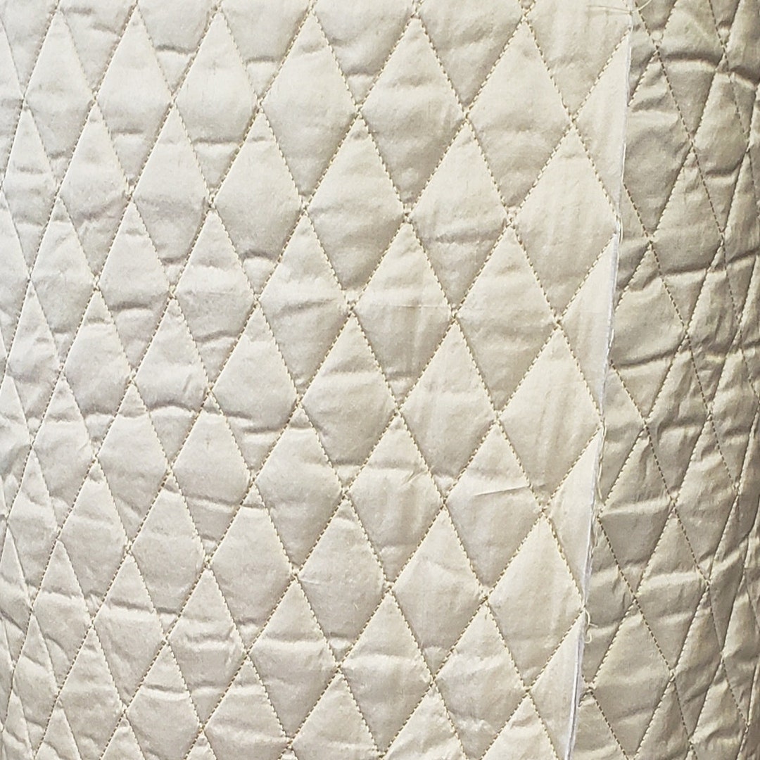 Diamond Quilted Gold Silk Fabric Yardage Perfect for Home Decor ...