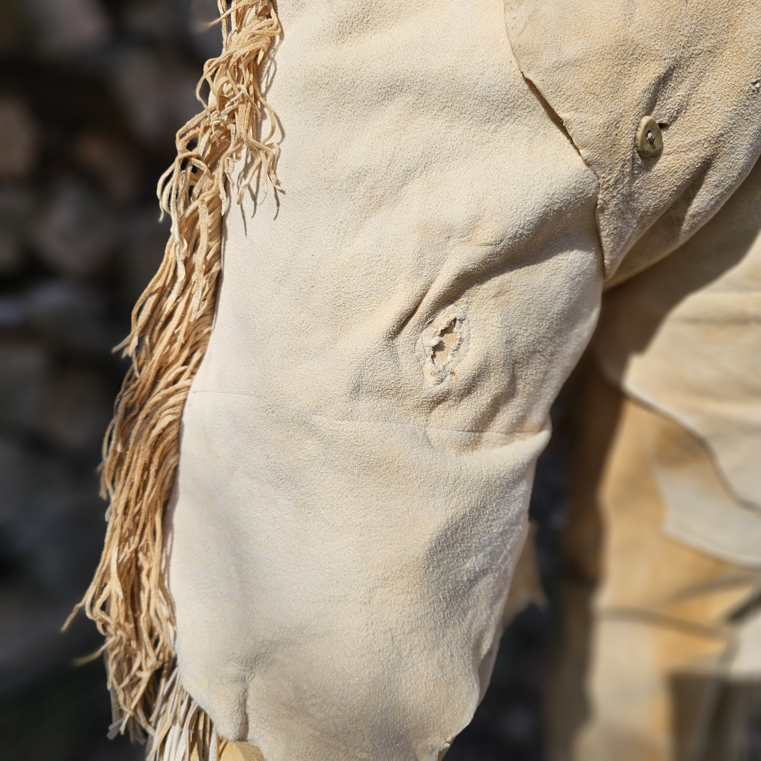 Rare One-of-a-kind Handmade Authentic Buckskin Pants With Fringe ...