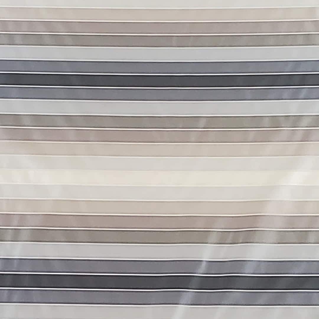 Gorgeous Shades of Gray/ivory Stripe Fabric, Perfect for Drapery, Light ...