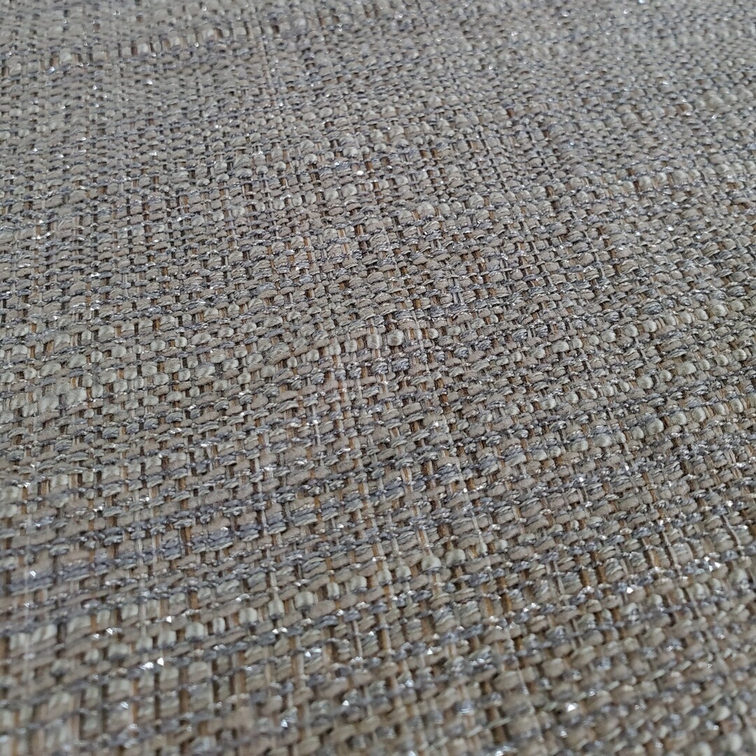 Shades of Gray Tweed Woven With Hints of Silver Metallic Thread ...