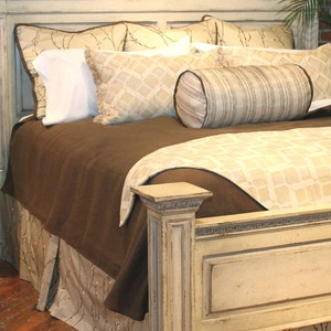 Sheer Tan Fabric With Embroidered Brown Yarn Stripes, Perfect for ...