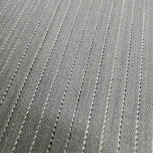 Handsome Cotton Pinstripe Fabric in Charcoal Gray or Black, Perfect for ...