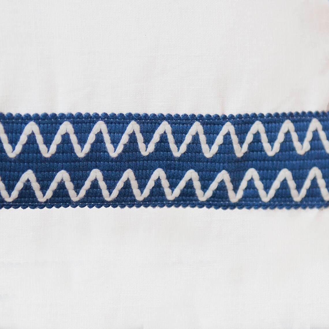 Navy & White Cotton Woven 2" Trim Tape, Perfect for Drapery, Bedding ...