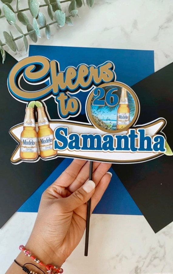 Modelo Cerveza Cake Topper Toxico Decor Father Day Beer - Etsy