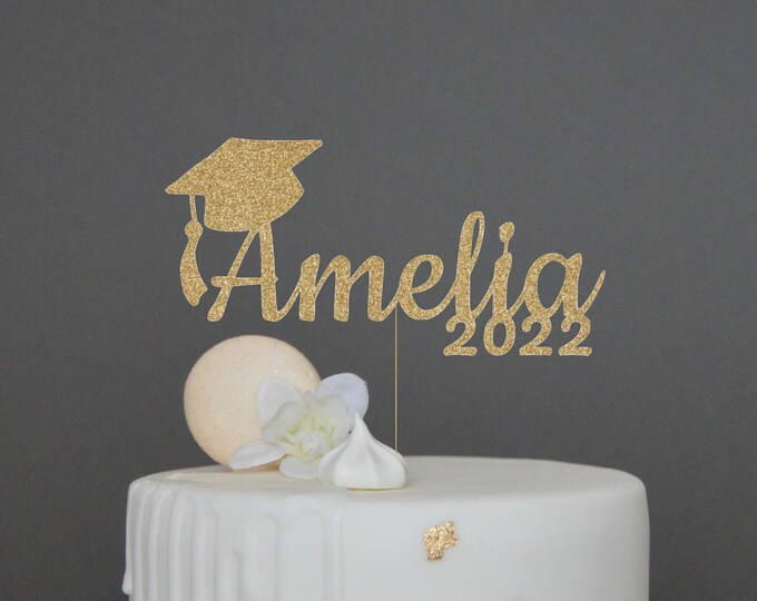 Personalised Graduation Cake Topper 2022, Any Name Custom Graduation ...