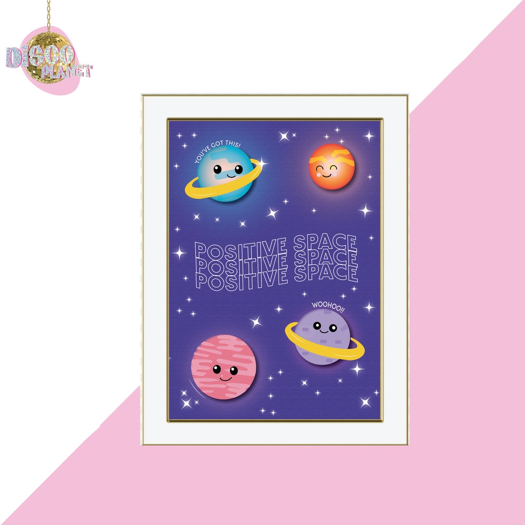 Positive Space A4 Poster/card ~ Funny Quirky Card, for Her, for Him ...