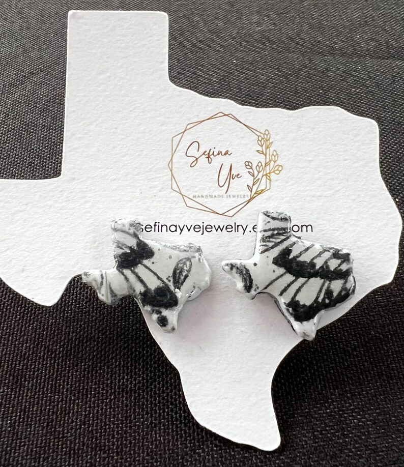 Black and White Texas Studs - Etsy