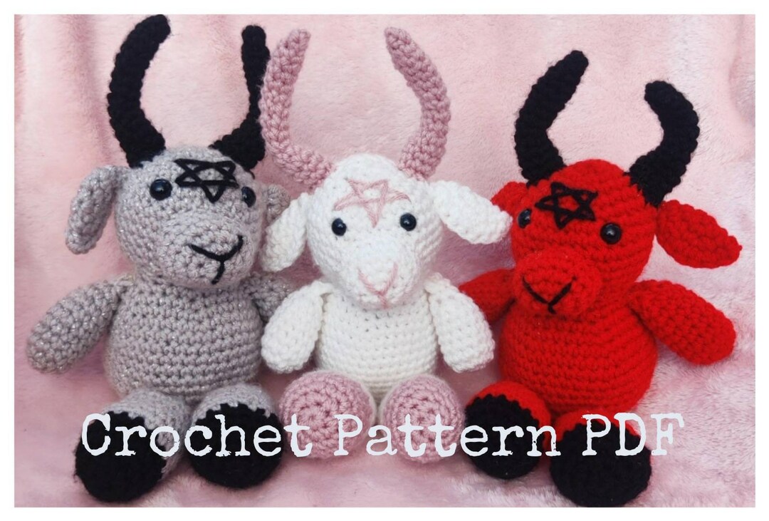 Baby Baphomet Crochet Pattern, Baphomet Devil Toy - Etsy