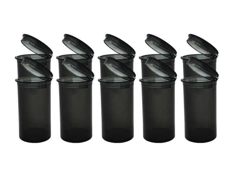 10 Pack 19 Dram Squeeze Pop Top Child Resistant Containers - Holds ...