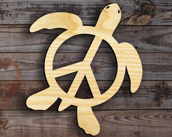 Turtle Peace Sign | Etsy