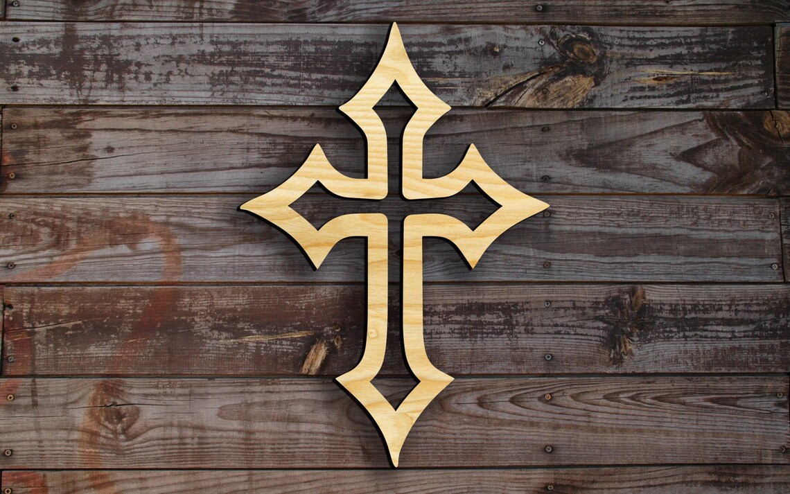 Gothic Cross wooden wall decor / decoration for living room | Etsy