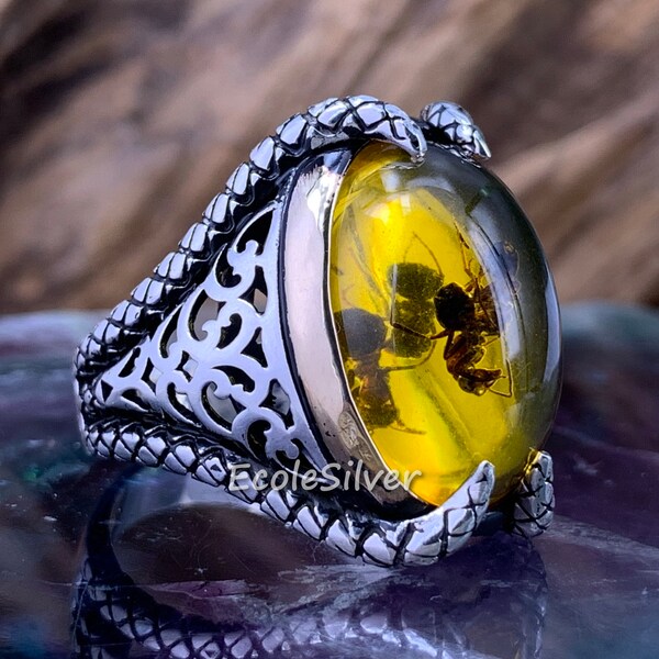 Amber Ring - Etsy