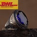 DHL EXPRESS Shipping,sterling Silver Mens Ring,mens Sapphire Ring ...