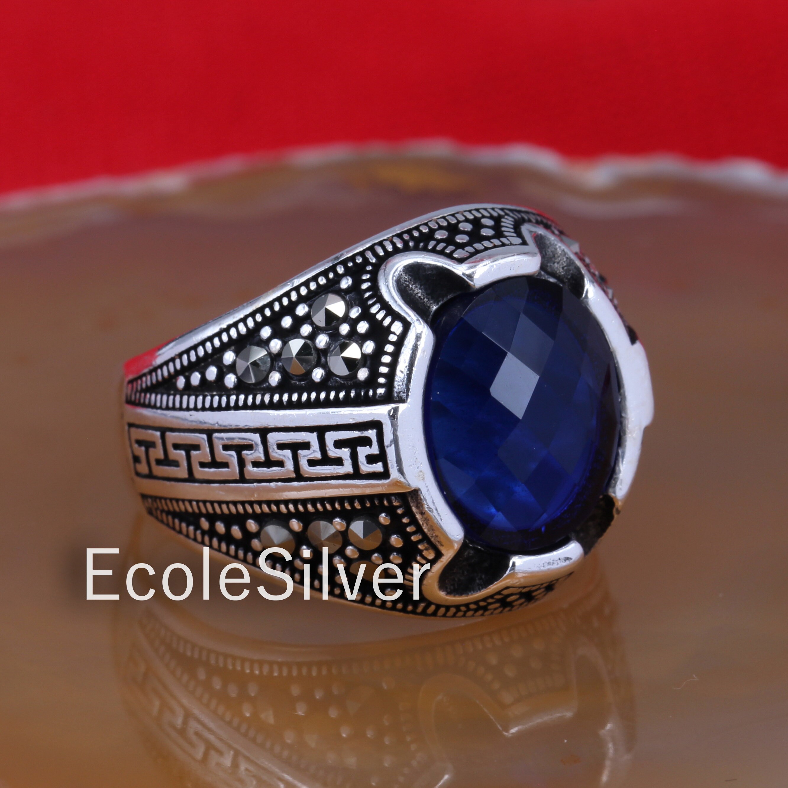 Blue Zircon Class Ring