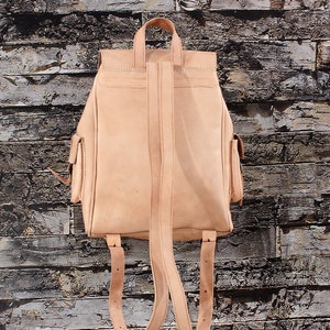 Womens Leather Backpack Beige Backpack Leather Backpack - Etsy