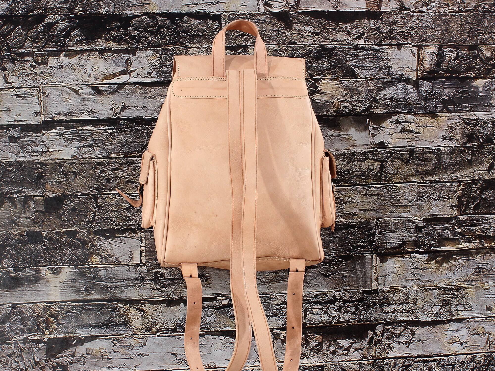 Womens Leather Backpack Beige Backpack Leather Backpack - Etsy