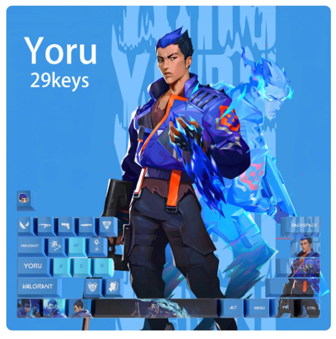 Buy Valorant Yoru Keycaps Set Variations OEM Profile Gaming Anime ...