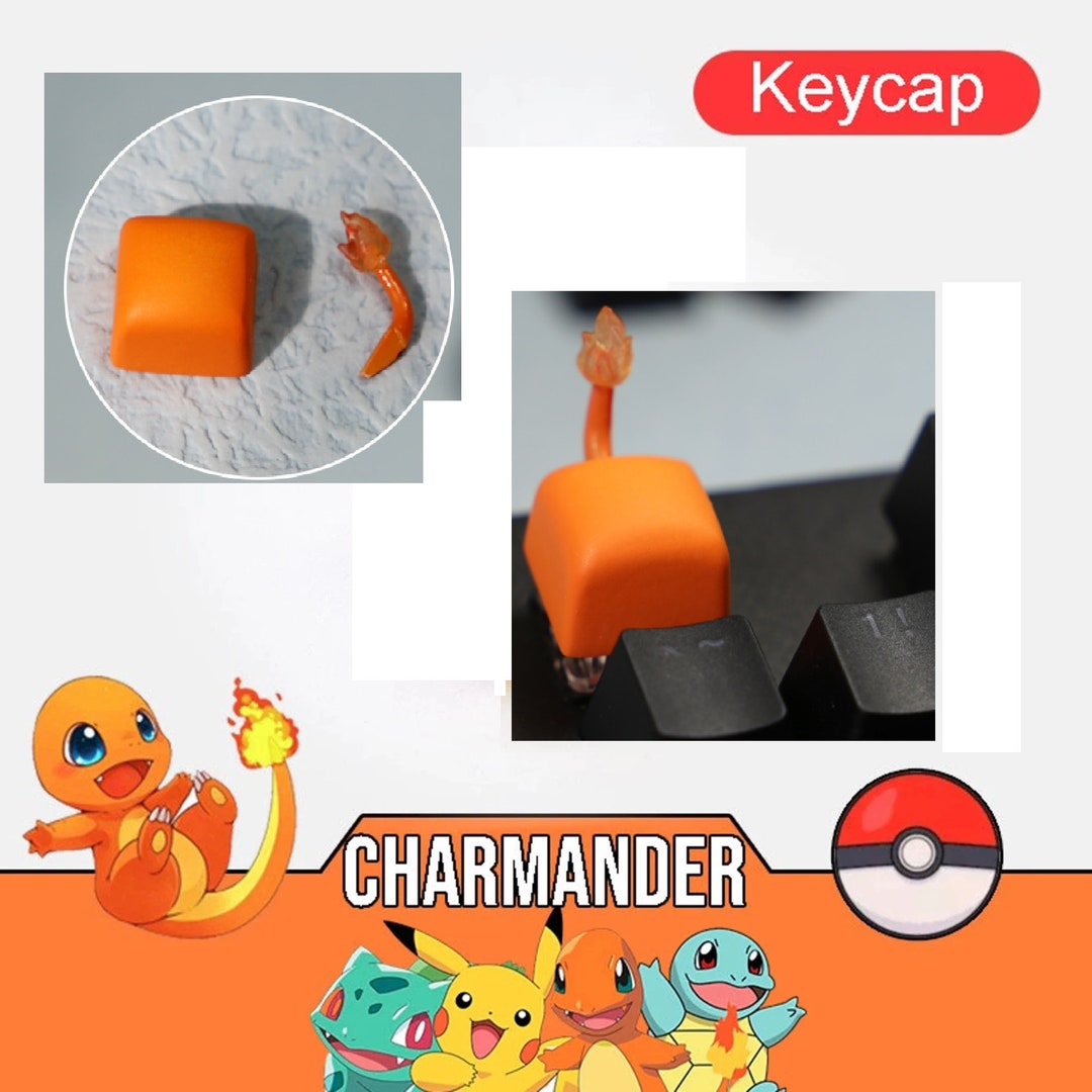 Pokemon Charmander Charizard Keyboard Keycap Gaming Custom - Etsy