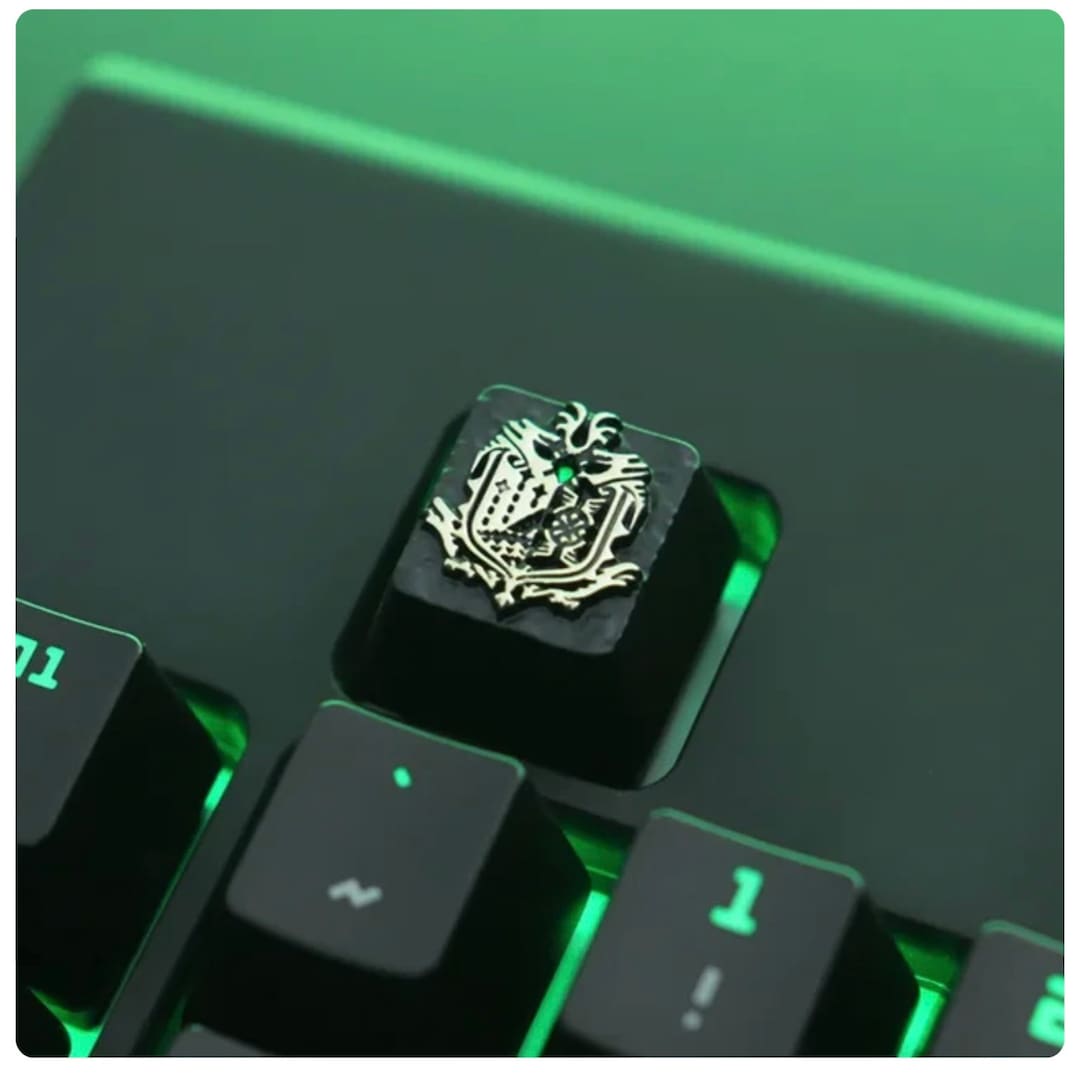 Monster Hunter World Logo Aluminium Keycap Gaming Custom Anime - Etsy