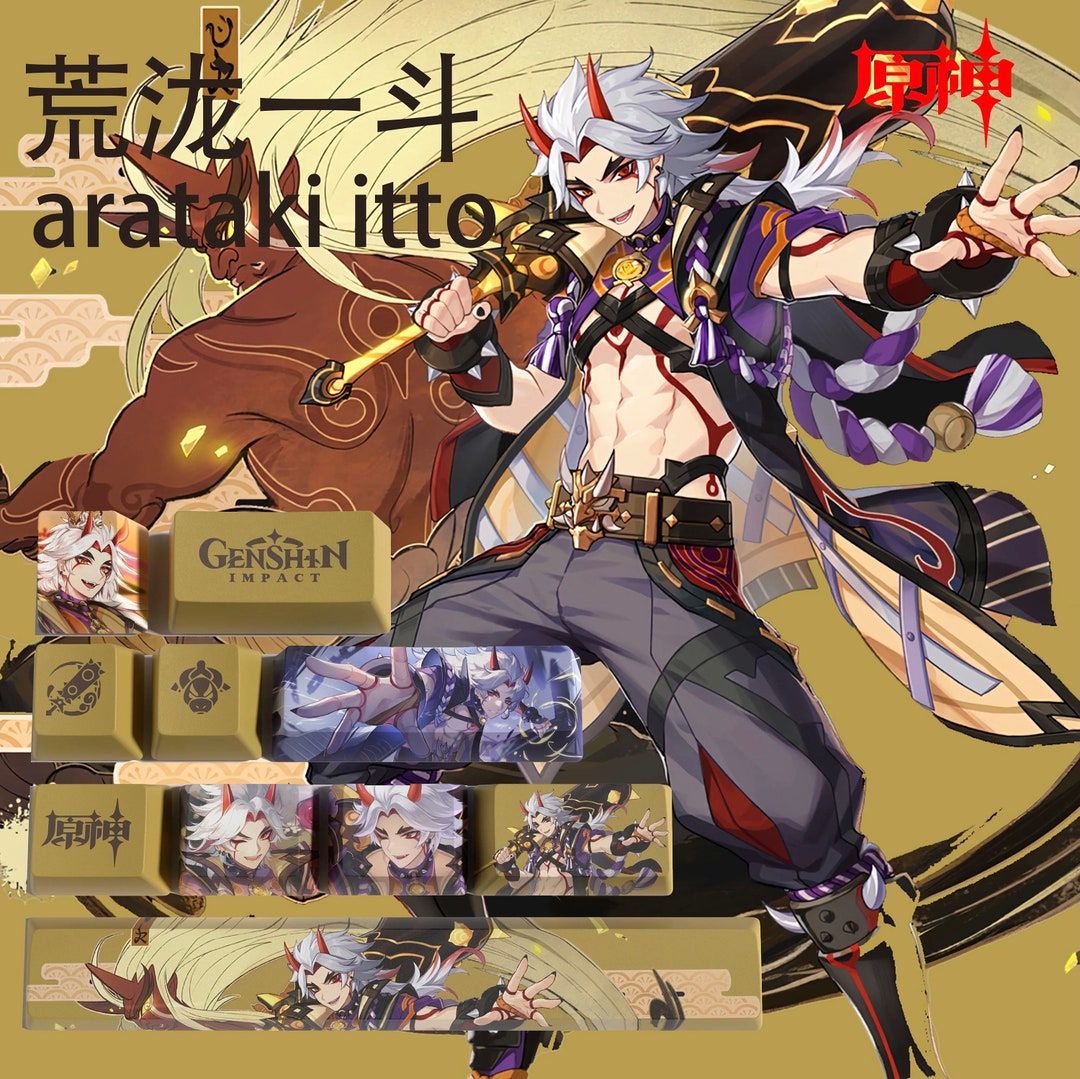 Genshin Impact Arataki Itto Keycaps / Perfil OEM / Juegos / - Etsy España