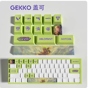 Valorant Gekko Keycaps Set Variations OEM Profile Gaming Anime Custom ...