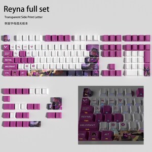Valorant Reyna Keycaps Set Variations OEM Profile Gaming Anime Custom ...