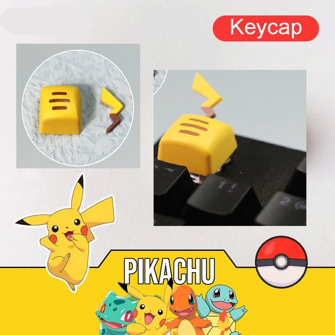 Pokemon Pikachu Keyboard Keycap Gaming Custom - Etsy